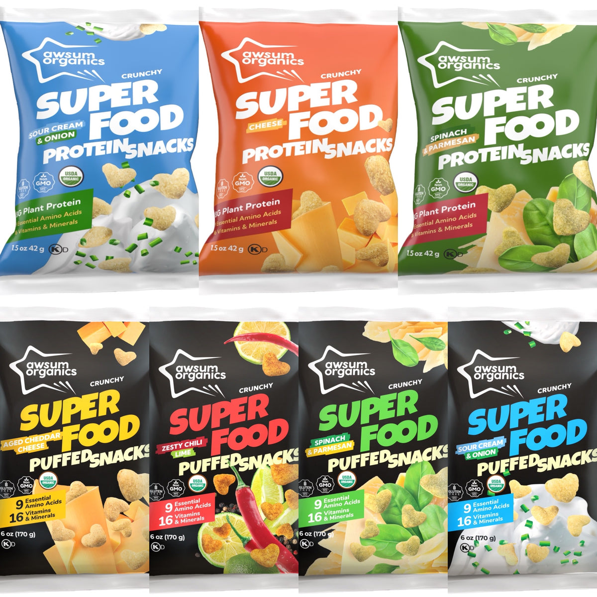 Awsum Organics Superfood Protein & Puffed Snacks | Healthy & Delicious ...