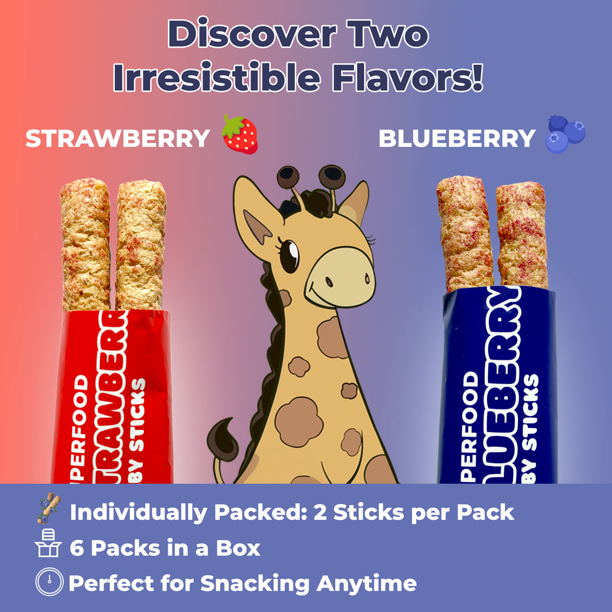Awsum Snacks Superfood Baby Sticks – Strawberry & Blueberry Variety ...